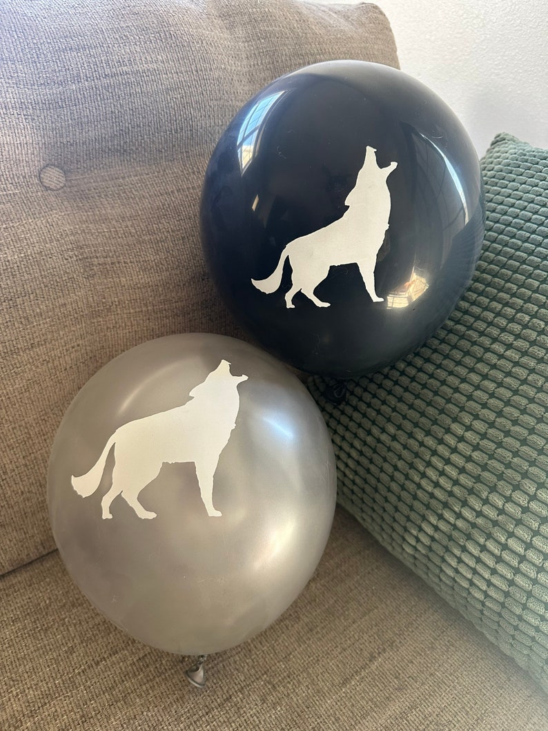 Wolf Balloons 12 Wolves Party Decor Wolf Party Latex - Etsy