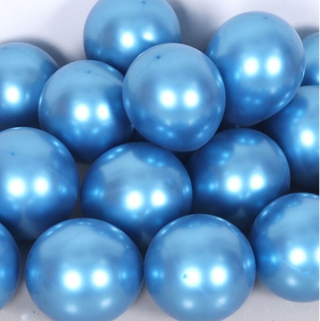 Blue Metallic Balloons 12", Blue Chrome Balloons, Blue Pearl Balloons ...