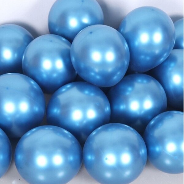 Blue Metallic Balloons - Etsy