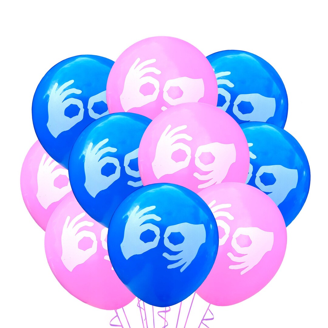 ASL Balloons 12 American Sign Language Balloons, ASL Birthday Theme ...