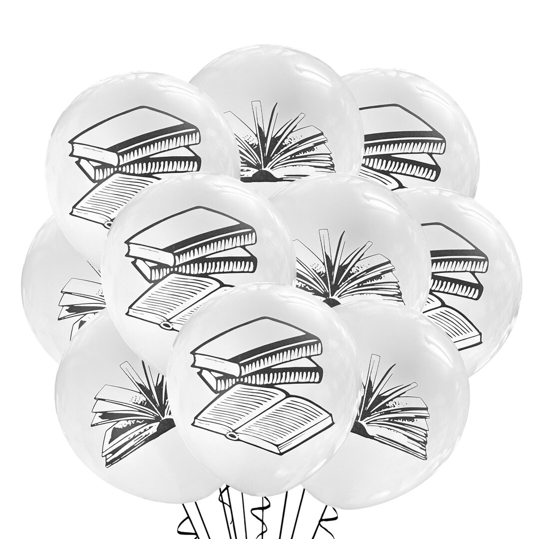 Book Balloons, Book Birthday Theme, Book Theme Party Decoration ...
