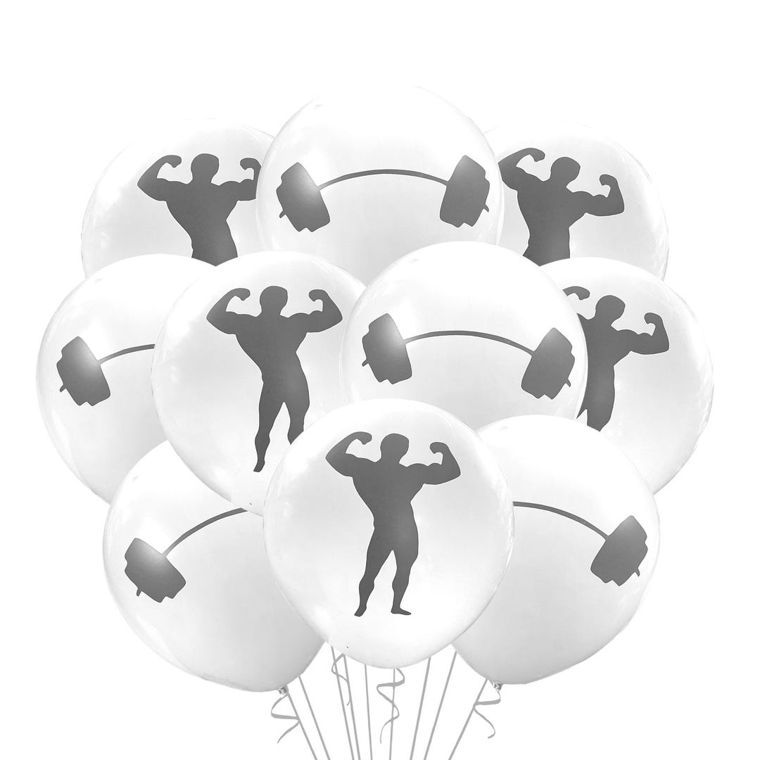 Gym Balloons, Bodybuilding Birthday Theme, Flex Birthday, Bodybuilding ...