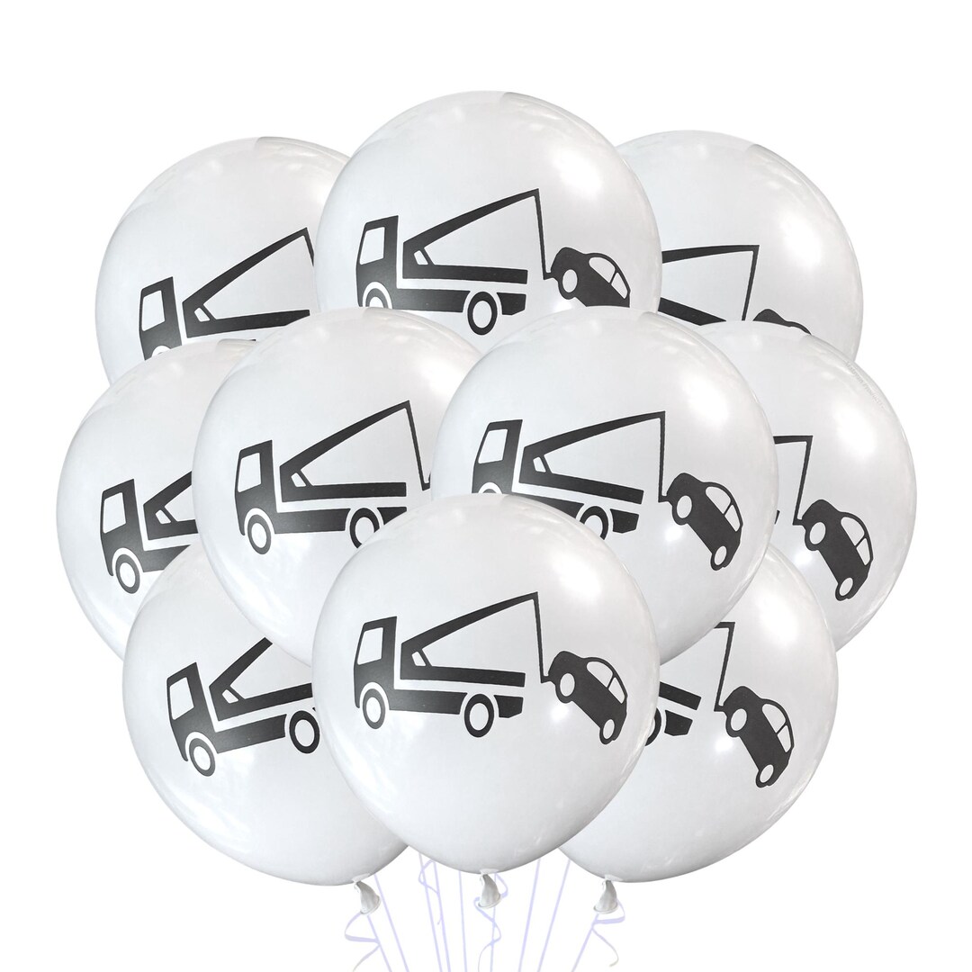 Tow Truck Balloons, Tow Truck Birthday Theme, Tow Truck Party, Towing ...