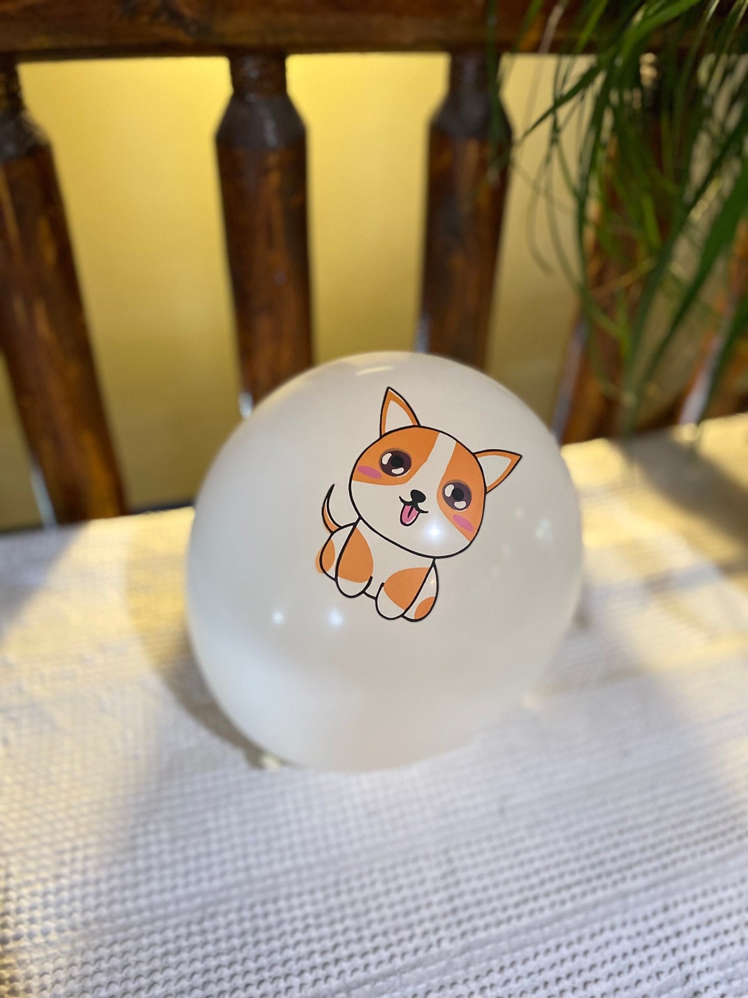 Corgi Balloons, 12 Dog Balloon, Puppy Print Party Balloon, Pet Theme ...