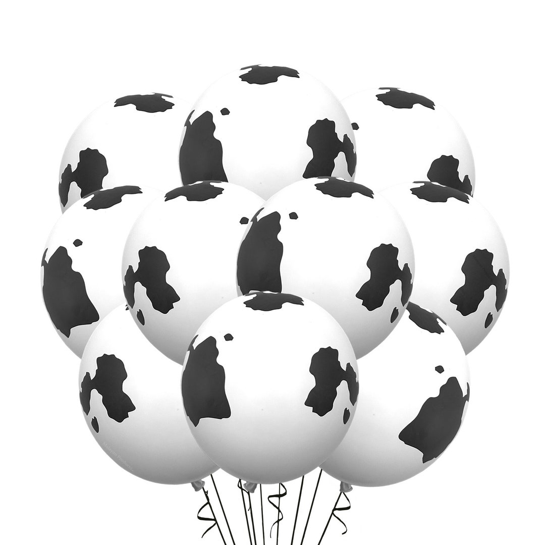 Cow Balloons, 12" Animal Balloons Moo Cow Birthday Party Balloons, Farm ...