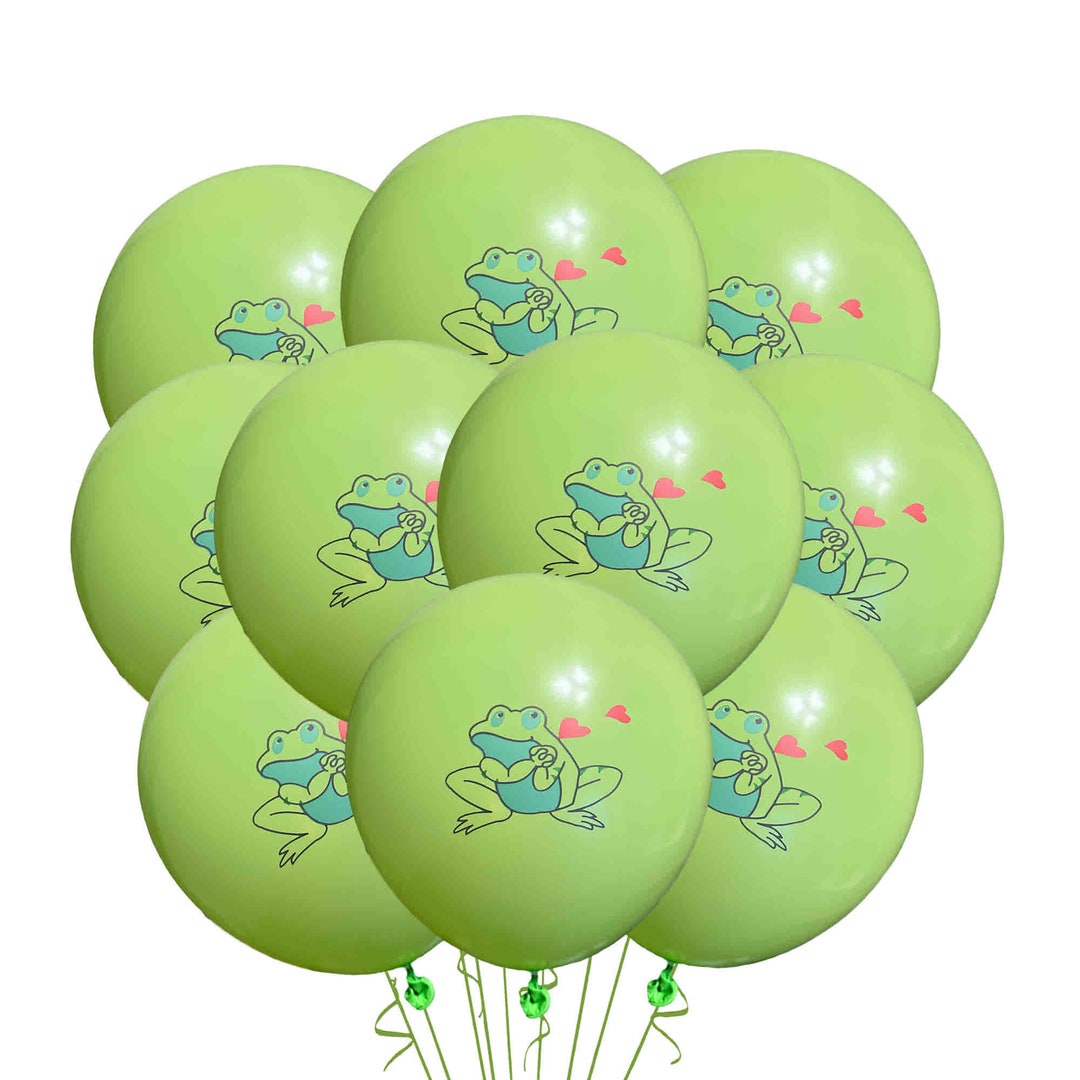 Green Frog Balloons 12", Frog Birthday Party, Frog Theme Birthday ...
