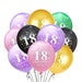 18th Birthday Balloons, 18th Balloons 12", 18th Happy Birthday Party ...