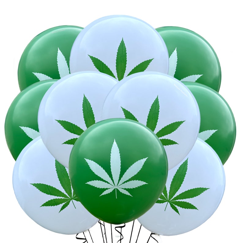 Marijuana Balloons 12", Weed Birthday Party, Marijuana Leaf Theme ...