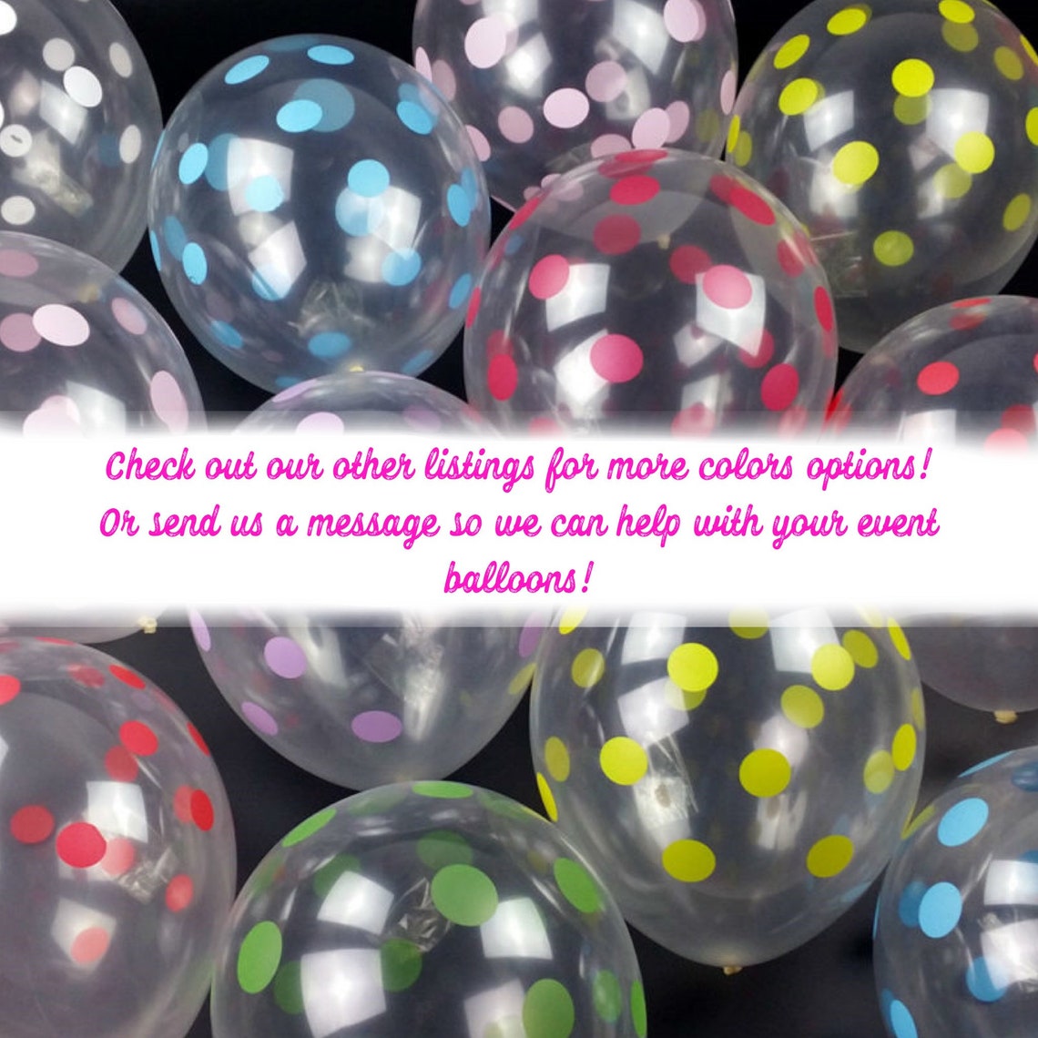 12 Pack Black Polka Dots Balloons, 12" Transparent Balloons Black Dot ...