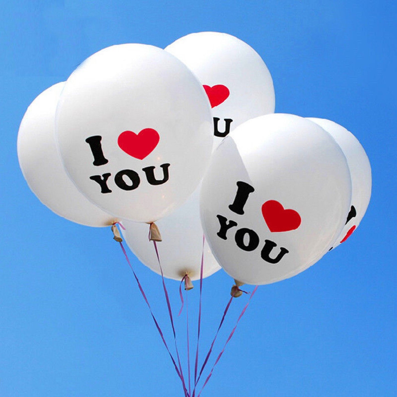 12 Pack Premium I Love you Balloons Love Balloons White | Etsy