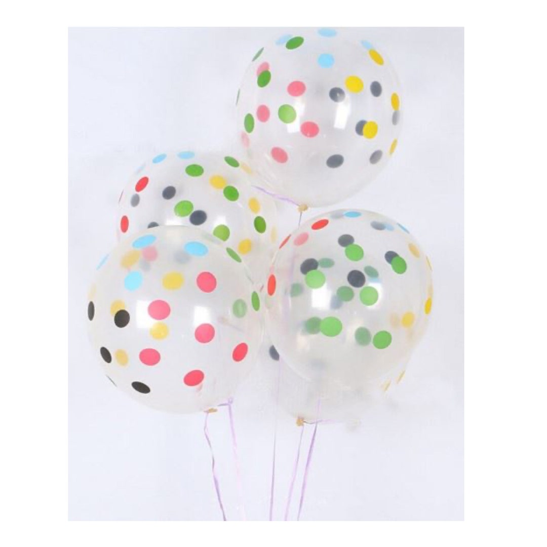 12 PACK Colorful Polka Dots Premium Balloons, Baby Shower Balloons ...