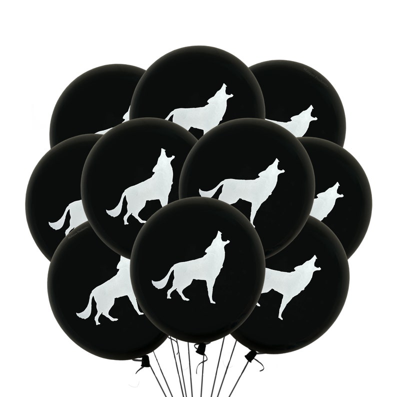 Wolf Balloons 12 Wolves Party Decor Wolf Party Latex - Etsy