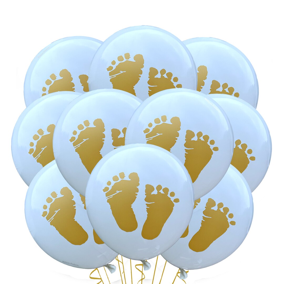 Baby Feet Balloons 12, Cute Baby Feet Latex Party Balloons, Baby Shower ...