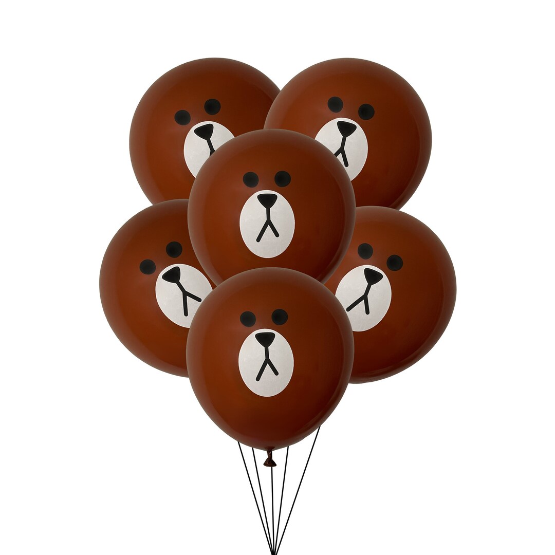 Brown Bear Balloons, 12" Bear Party Balloons, Bear Party Supplies, Bear ...