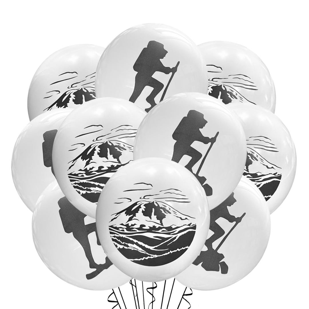 Hiking Balloons, Mountain Theme Party Decoration, Mountain Balloons ...