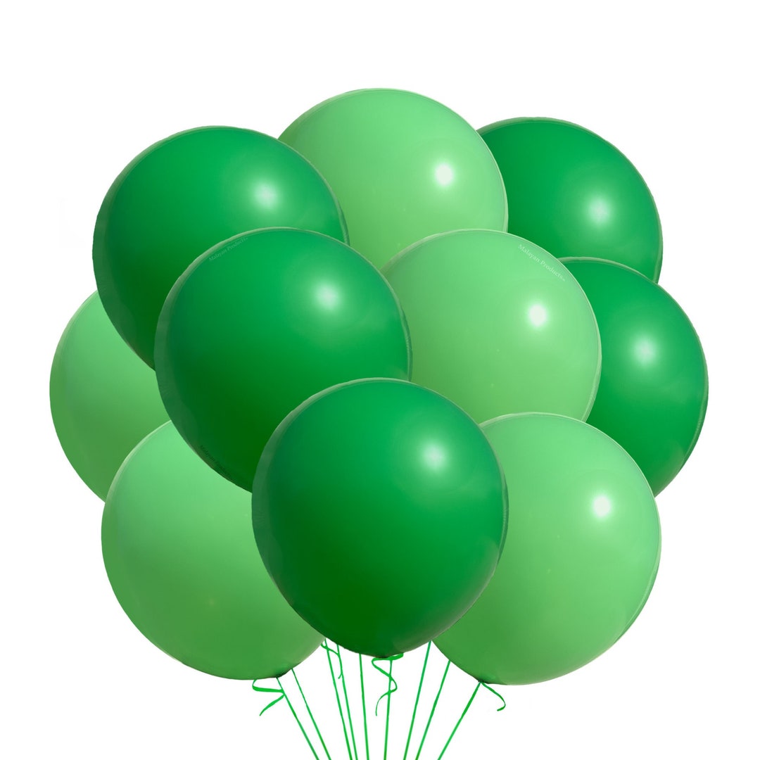 Green Balloons 12" | Green Party Balloons | Solid Dark Green Balloons ...