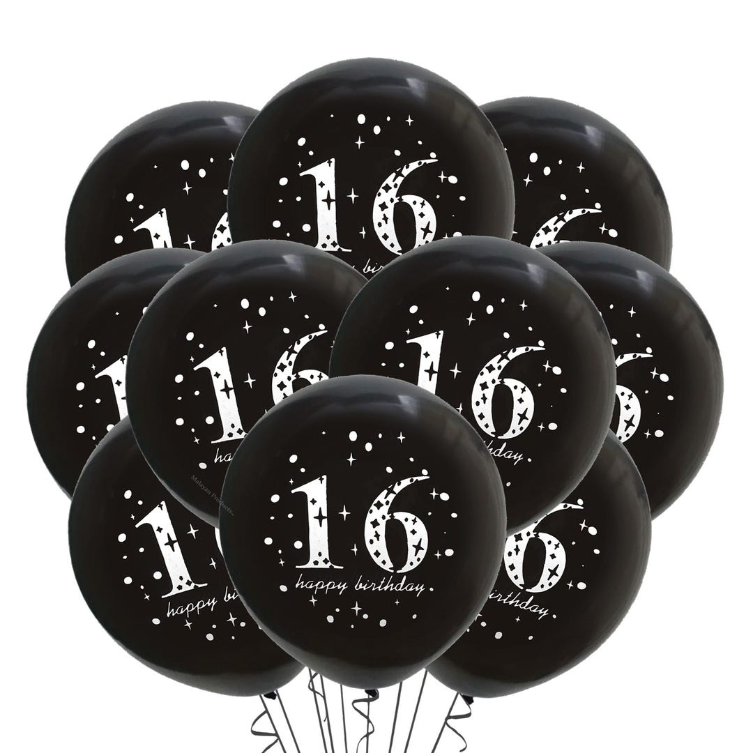 16th Birthday Balloons, 16th Balloons, 16th Birthday Decorations ...