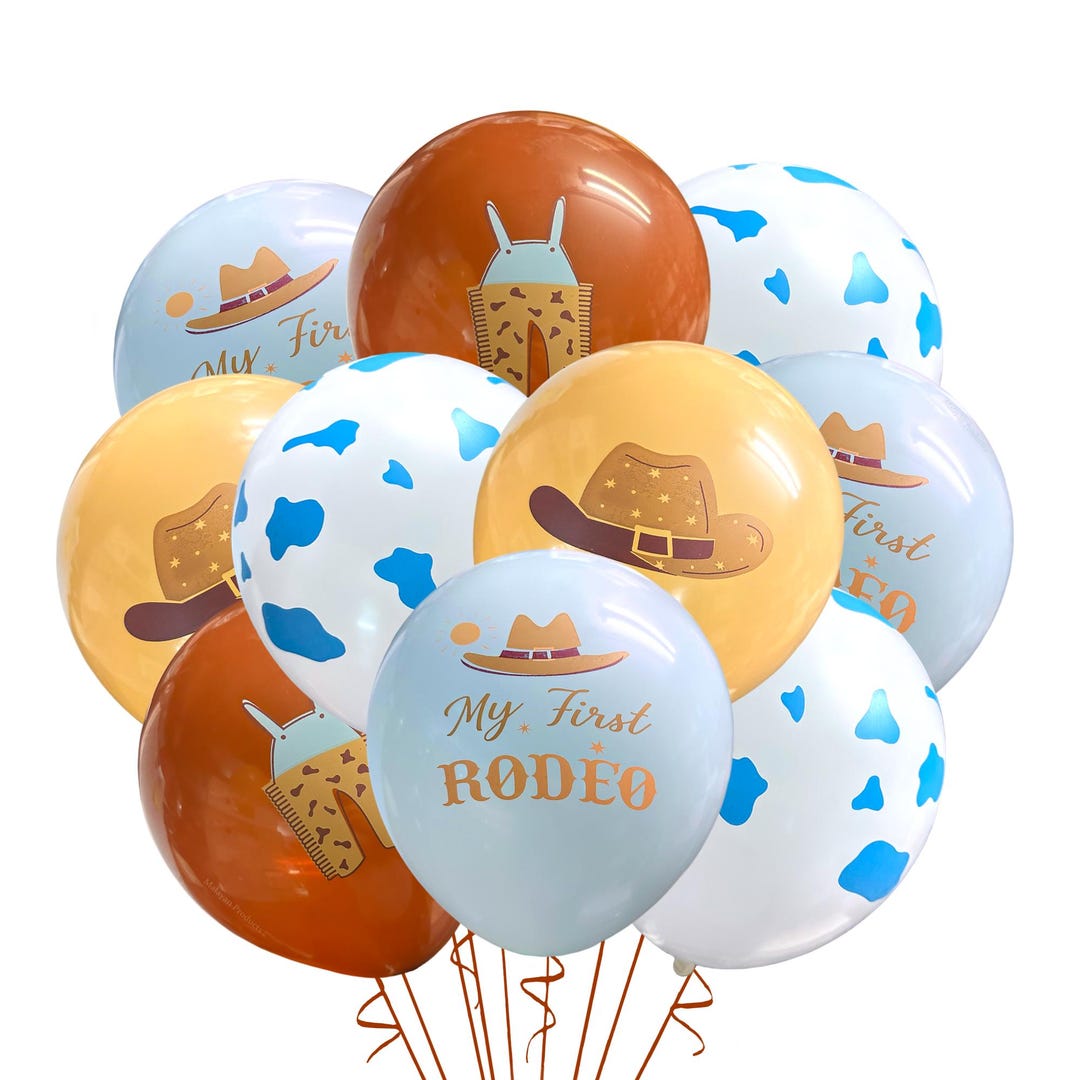 First Rodeo Theme 1st Birthday Balloons, Cowboy Balloons, First ...