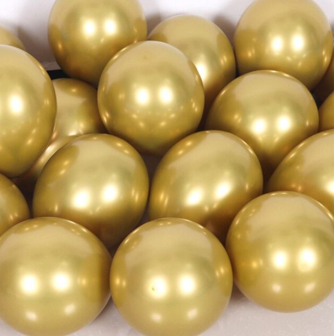12 PACK Metallic Gold Balloons, 50th Anniversary Theme 12" (30cm ...