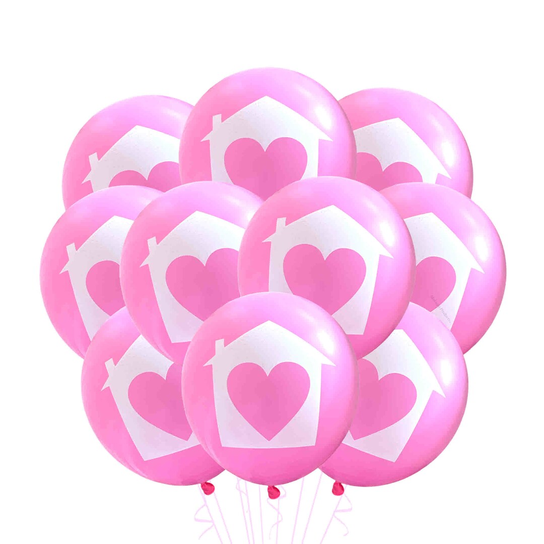 Housewarming Party Balloons, Pink House Balloons, Home Sweet Home ...