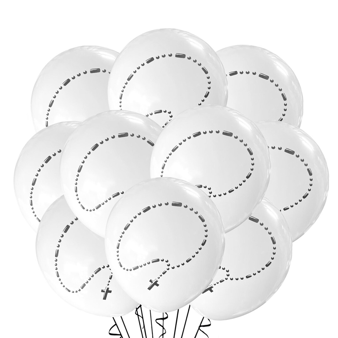 12ct Rosary Balloons, Catholic Birthday, Catholic Theme Party, Church ...