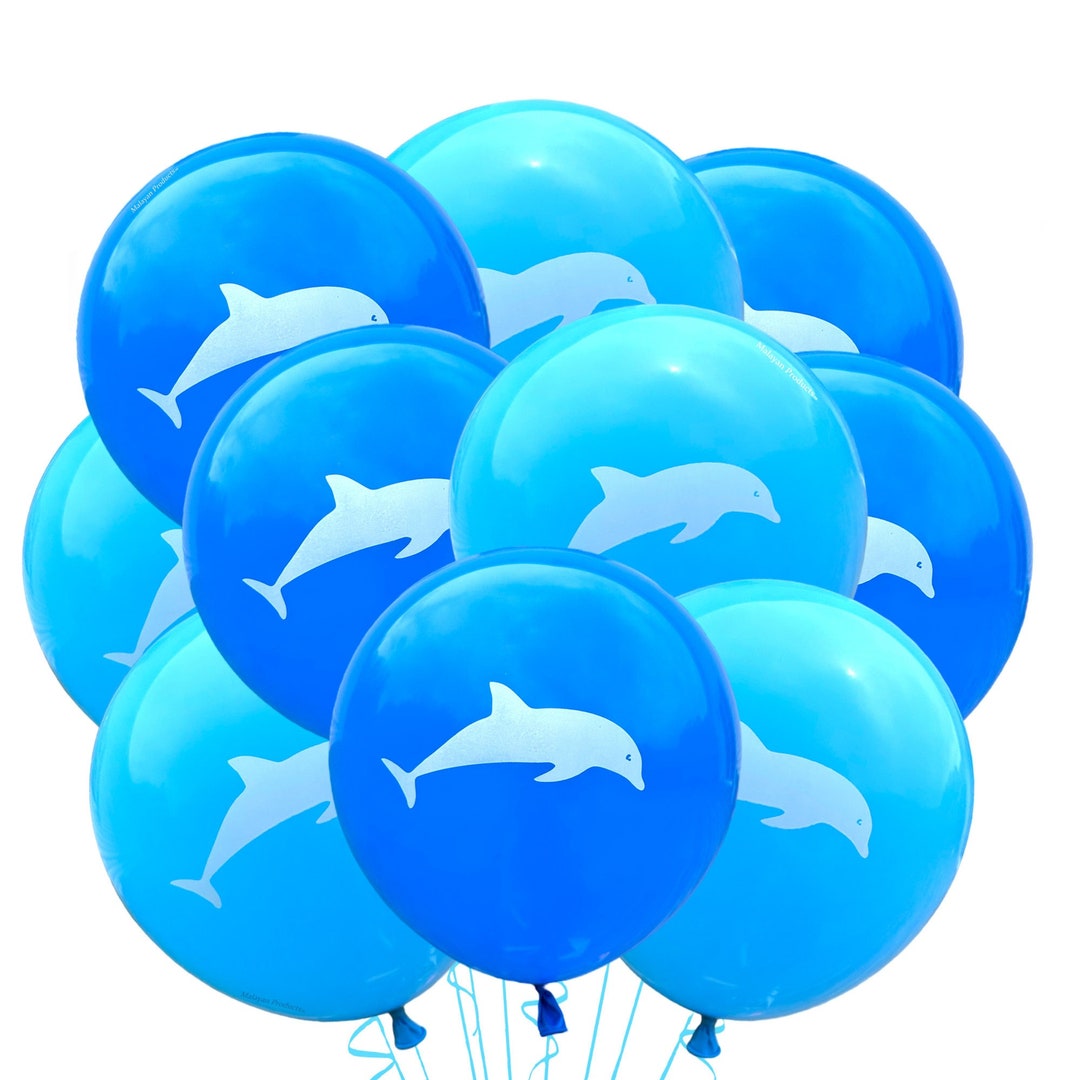 Dolphin Balloons 12", Dolphin Birthday Balloons, Dolphin Theme ...