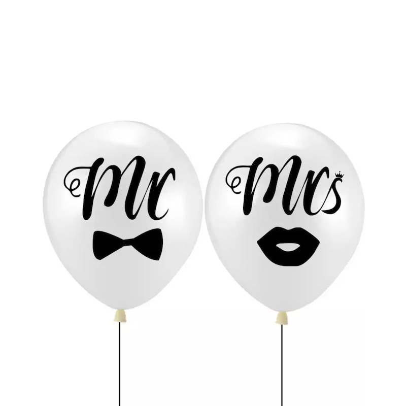 Latex Mr and Mrs Balloon - Etsy