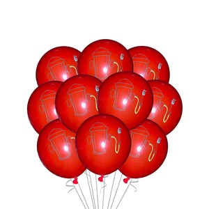 Fire Truck Birthday Balloons 12" Latex, Fireman Party Theme ...