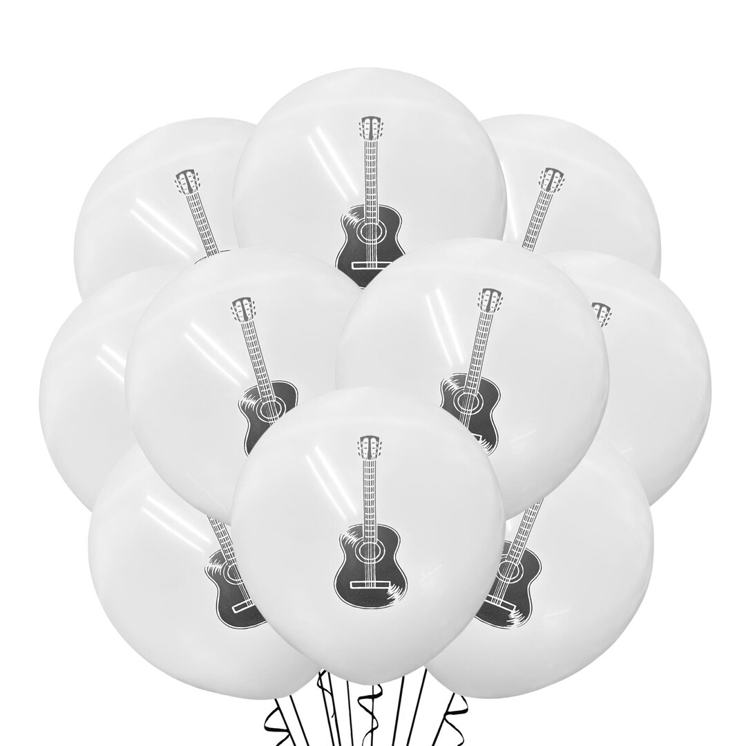 Guitar Balloons, Guitar Birthday Theme, Music Balloons, Acoustic Guitar ...