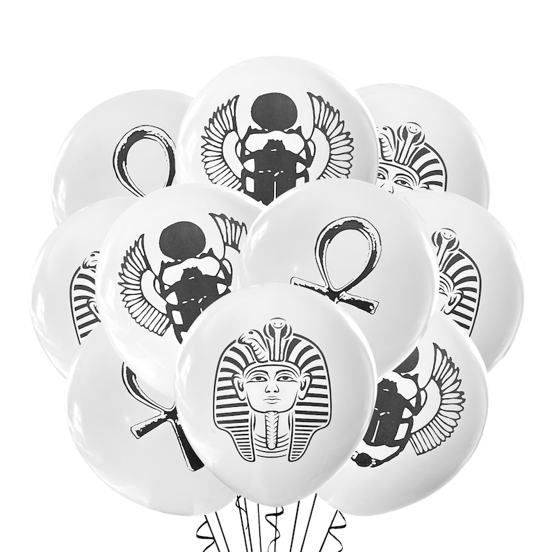 12ct Egypt Balloons, Egypt Birthday, Pharaoh Theme, Pharaoh Balloons ...