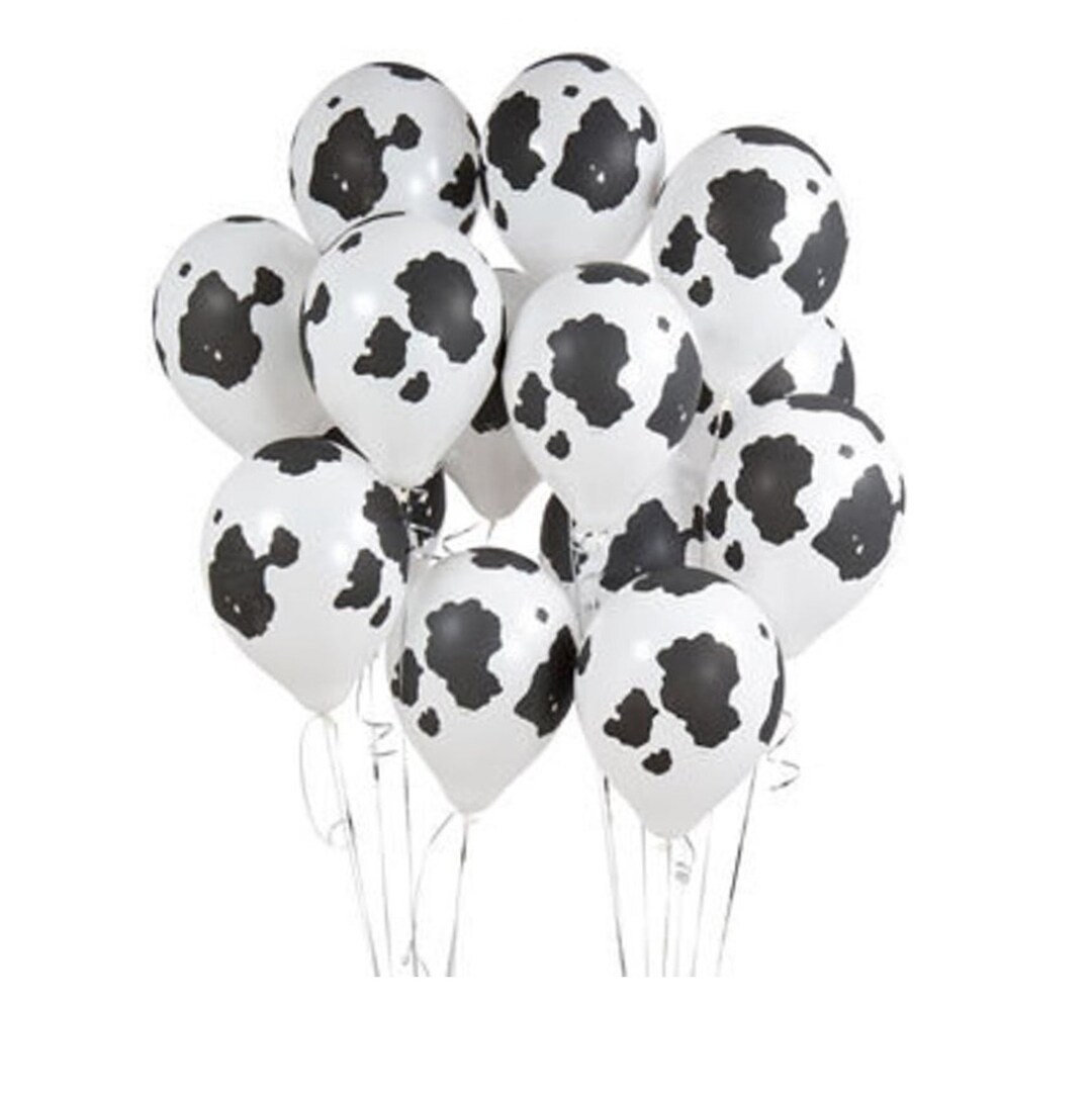Cow Balloons, 12 Animal Balloons Moo Cow Birthday Party Balloons, Farm ...