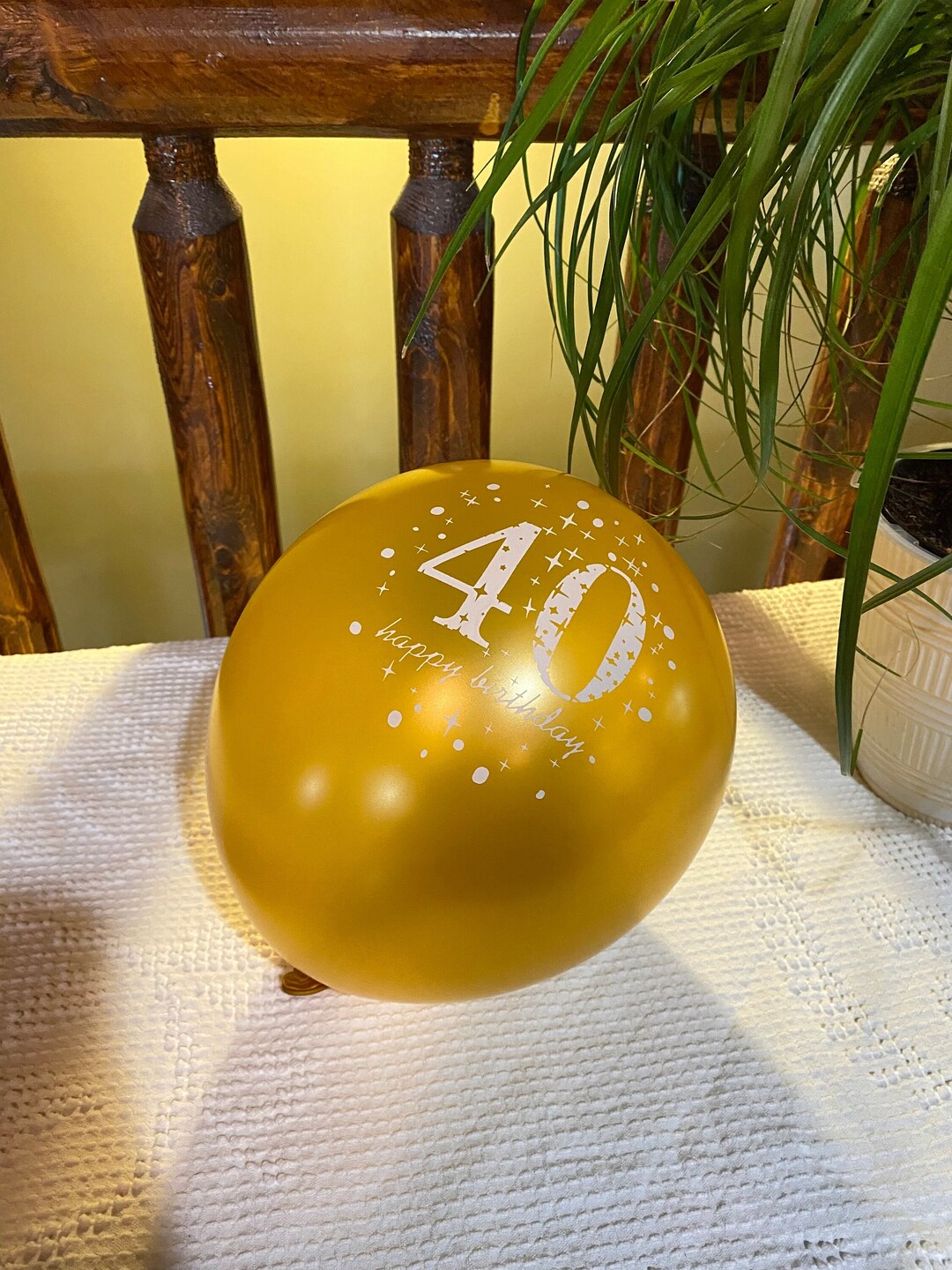 40th Birthday Balloons Gold 12, 40th Happy Birthday Balloons, Forty ...