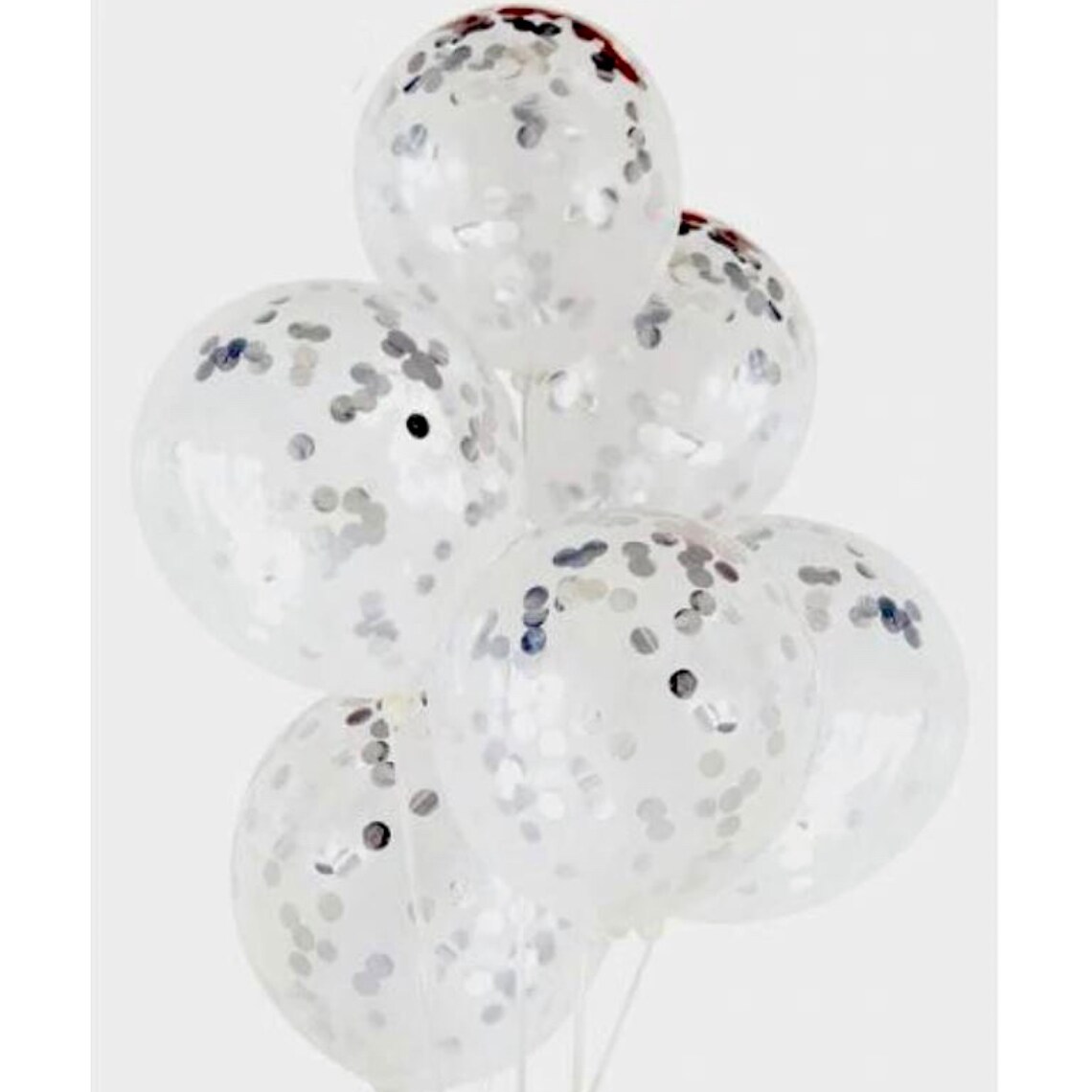 Silver Confetti Balloons 25th Anniversary Balloons - Etsy