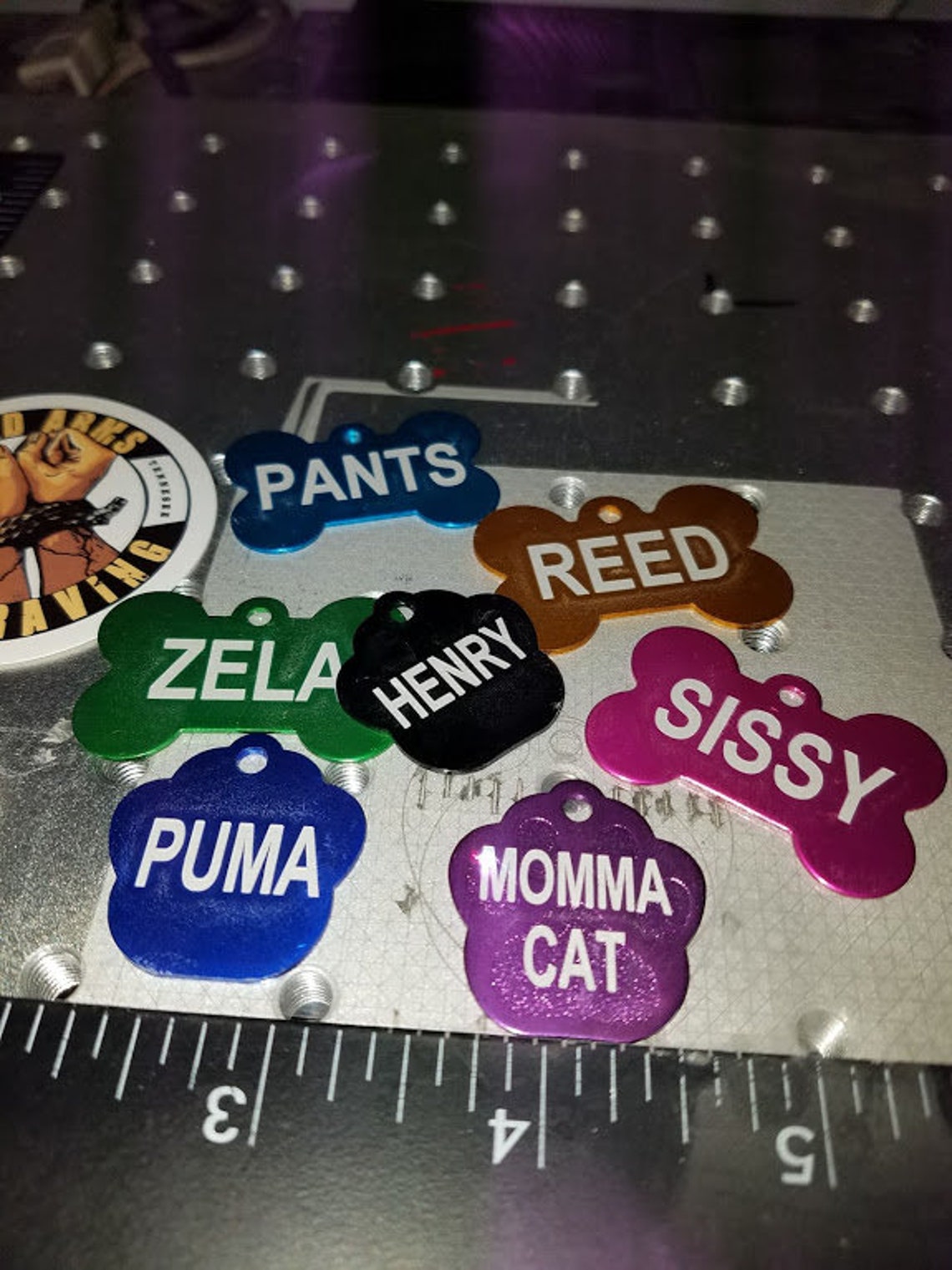 Custom Laser Engraved Pet Tag Dog Tag Pet ID Cat ID - Etsy