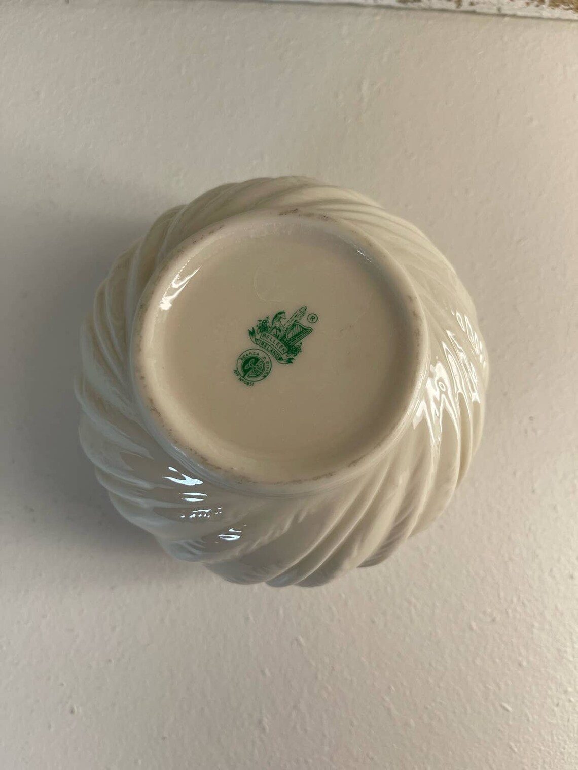Vintage 1960's Belleek Cabbage Leaf Irish Porcelain Bowl - Etsy
