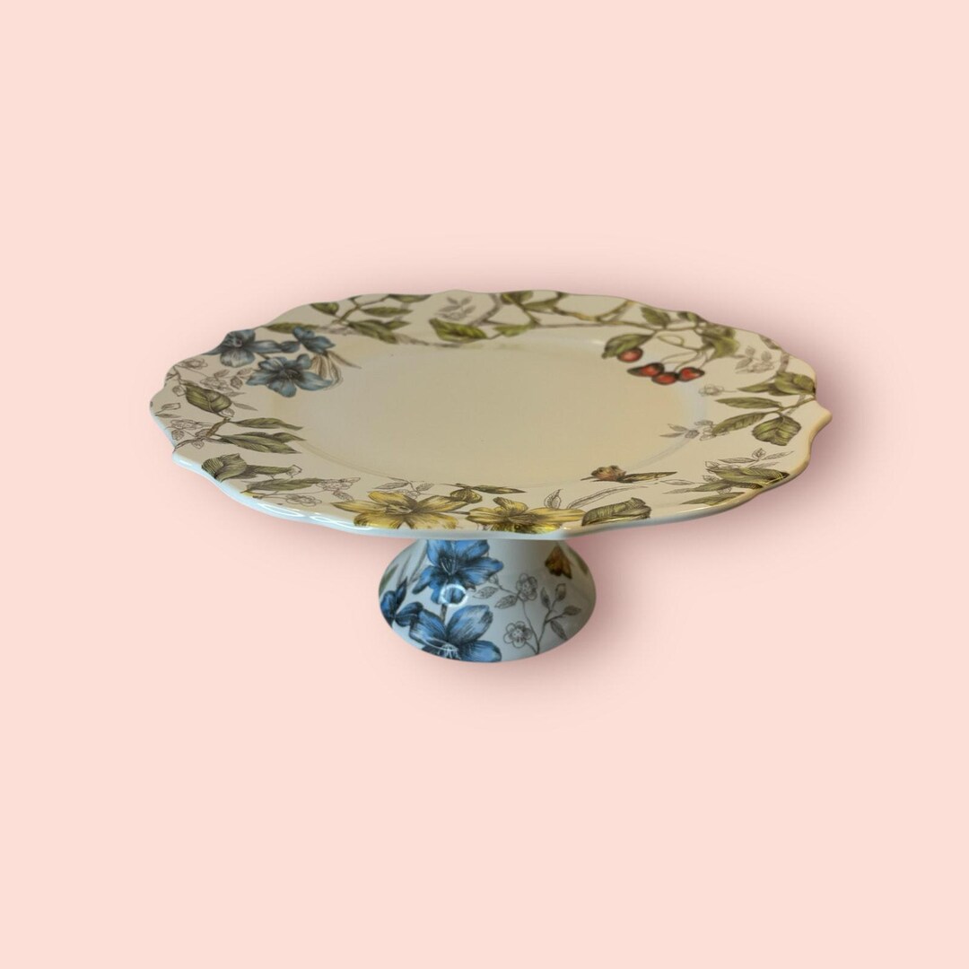 Pier 1 Discontinued 2019 Sofie the Bunny Floral Cake Stand - Etsy