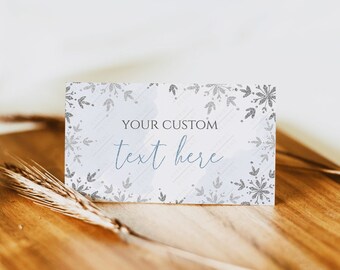 Snowflake Place Card - Etsy