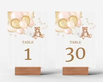 Baby Shower Table Numbers | Etsy