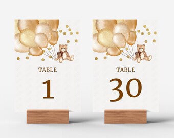 Teddy Bear Table Numbers - Etsy