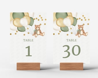Baby Shower Table Numbers | Etsy