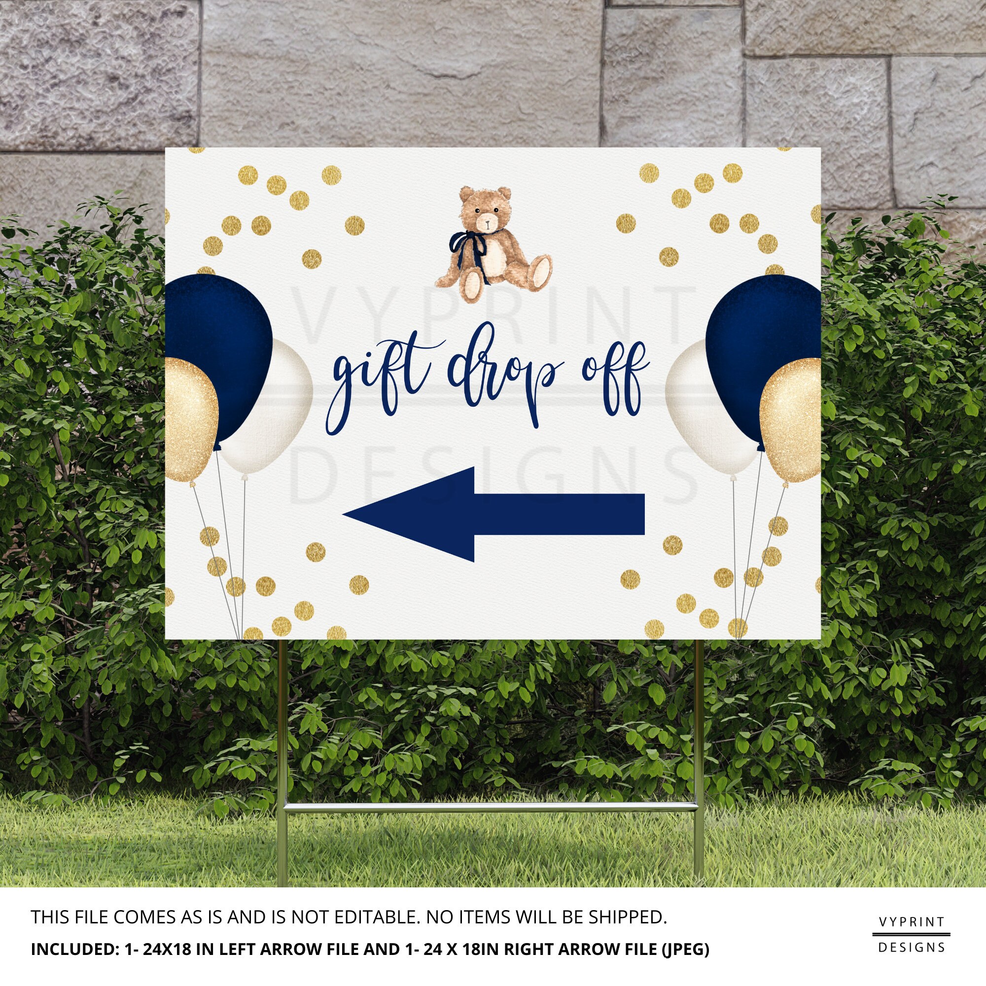 Digital Download Teddy Bear Gift Drop off Sign Bear Themed - Etsy UK