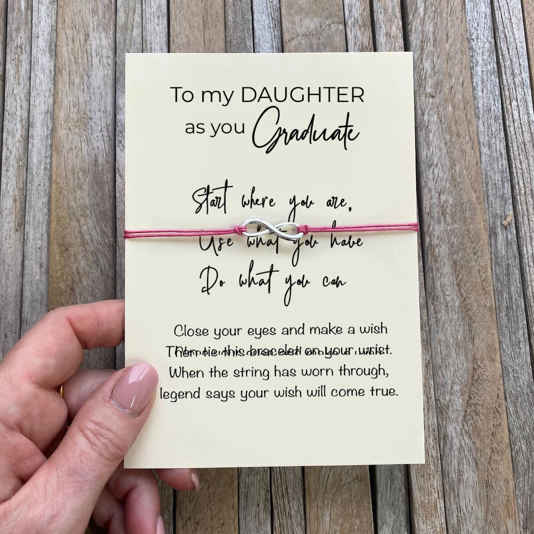 Daughter Graduation Gift, 2023 Graduation, Wish Bracelet, Daughter Grad ...