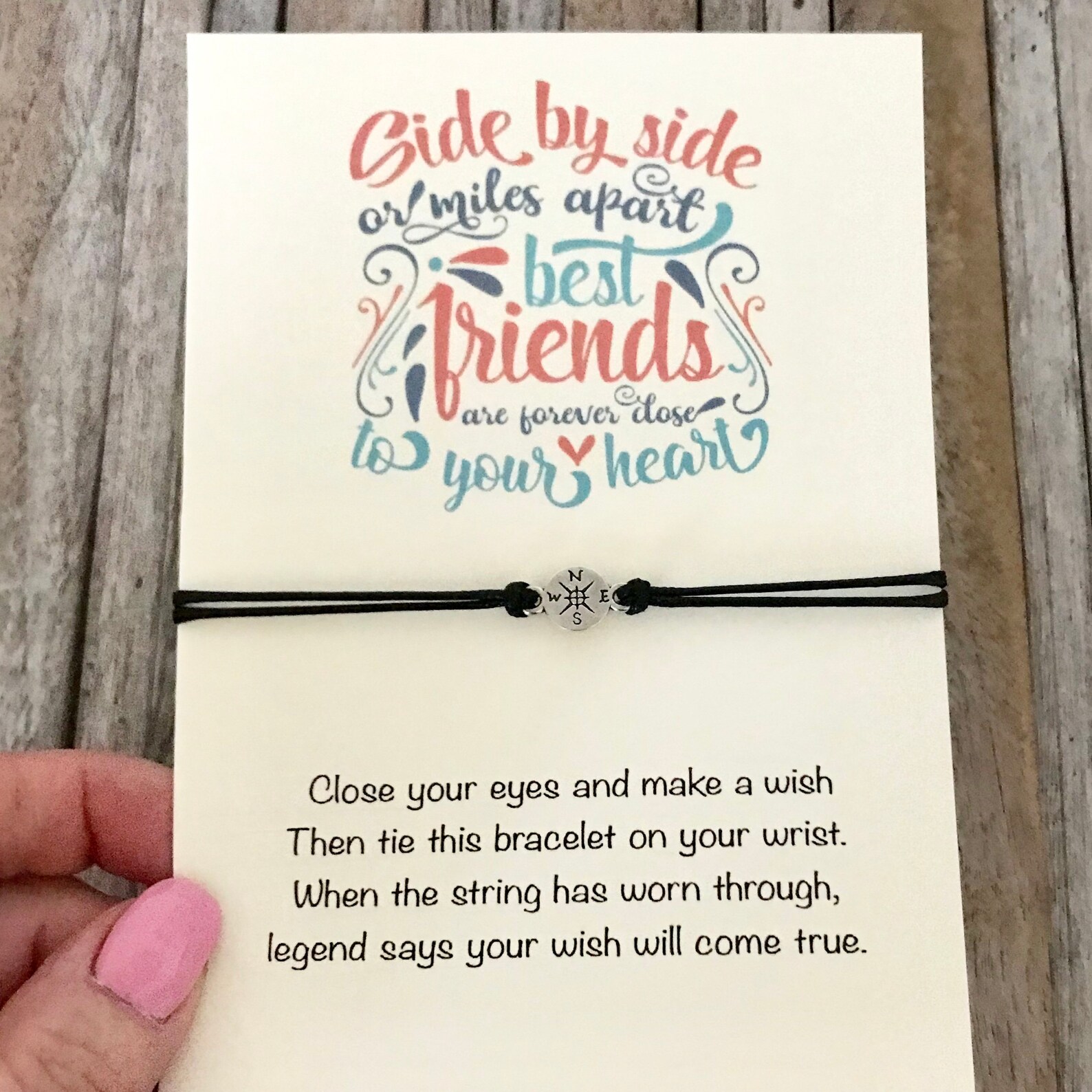 Long Distance Friend Wish Bracelet Best Friend Bracelet - Etsy