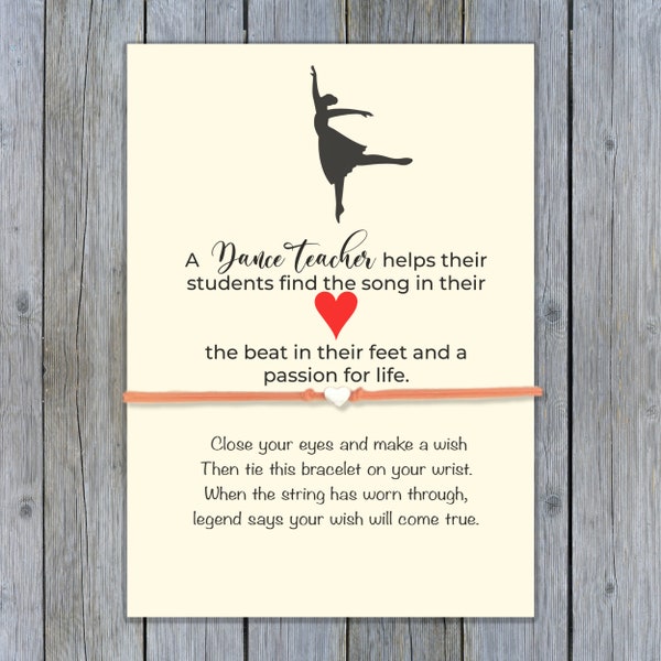 Dance Teacher Card - Etsy