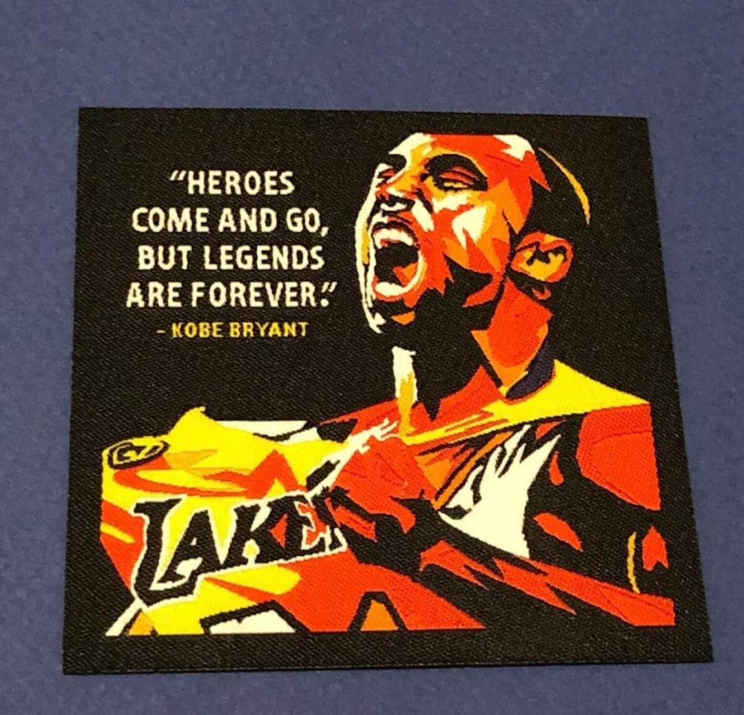3" Kobe Bryant Woven Patch NBA Lakers Legends Art Embroidery Limited ...