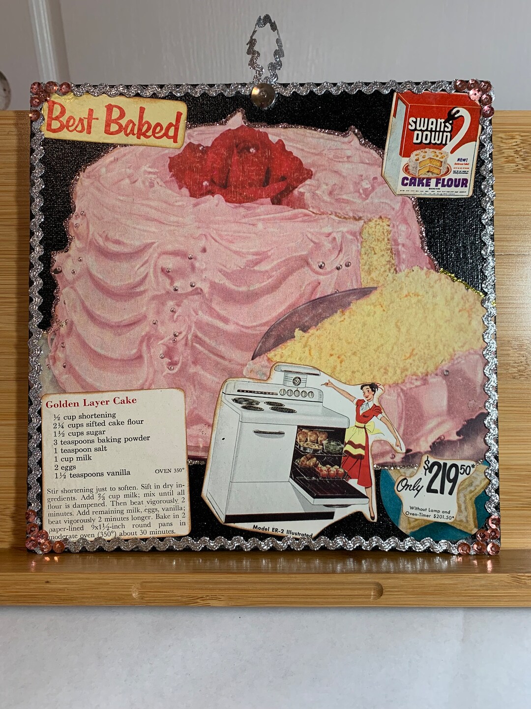 Wall Art Collage Midcentury Advertising Best Baked Mixed Media Kitschy ...