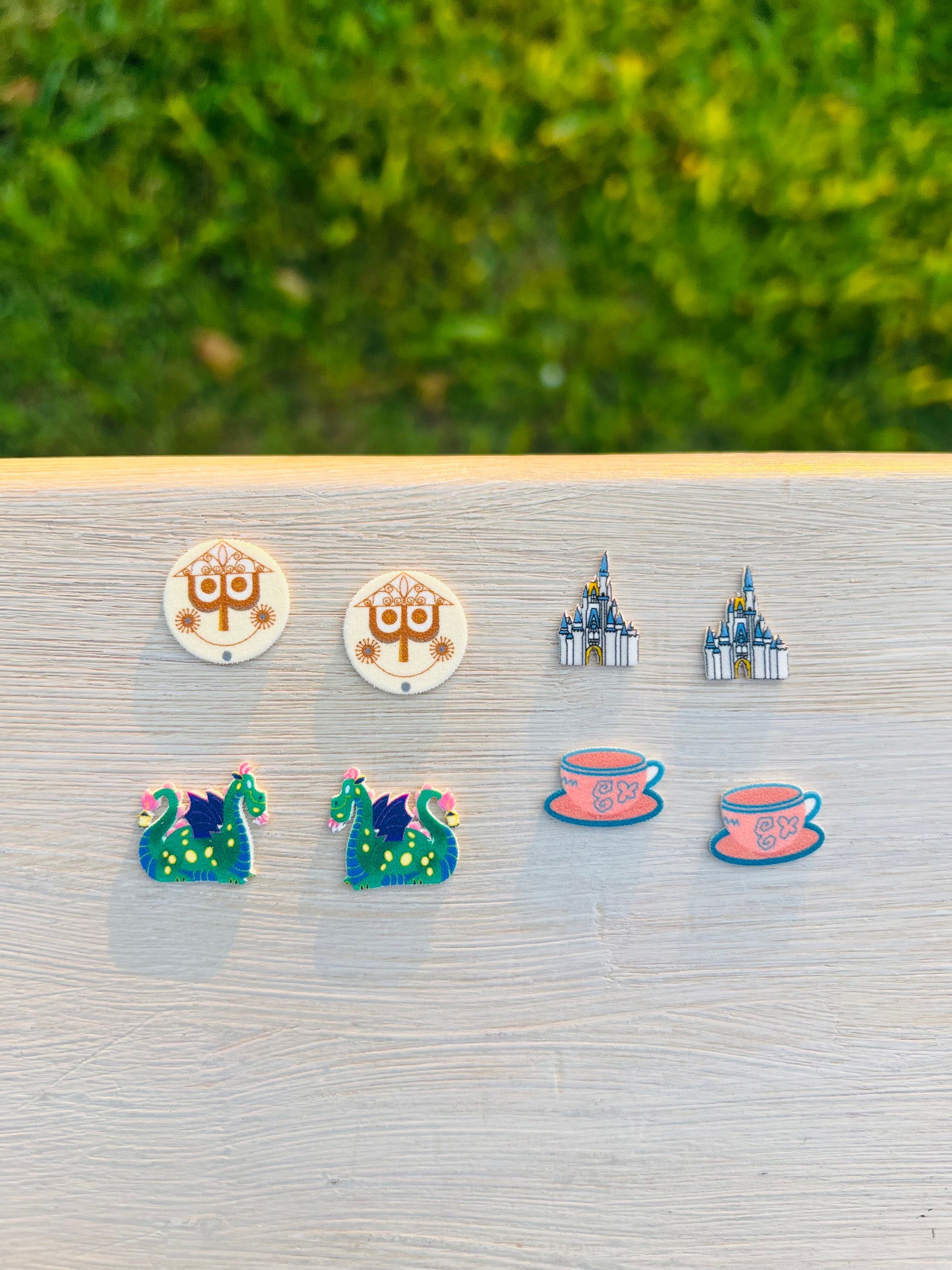 Parks in Florida Earrings: Magic Kingdom Rides, Handmade Acrylic Nickel ...