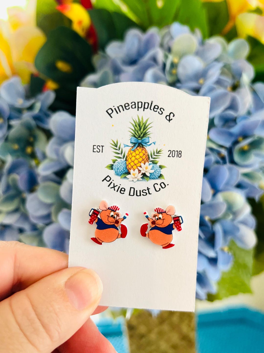Gus July 4th Earrings: Cinderella, Disney Princess Sidekicks, Handmade ...