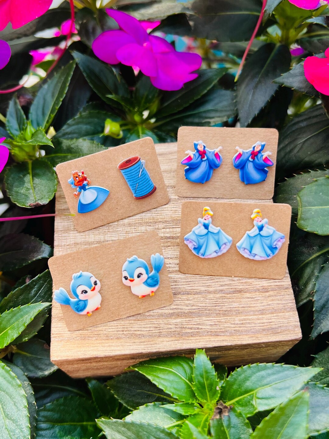 Princess Cinderella Earrings: Jaq and Gus, Disney Princess, Handmade ...