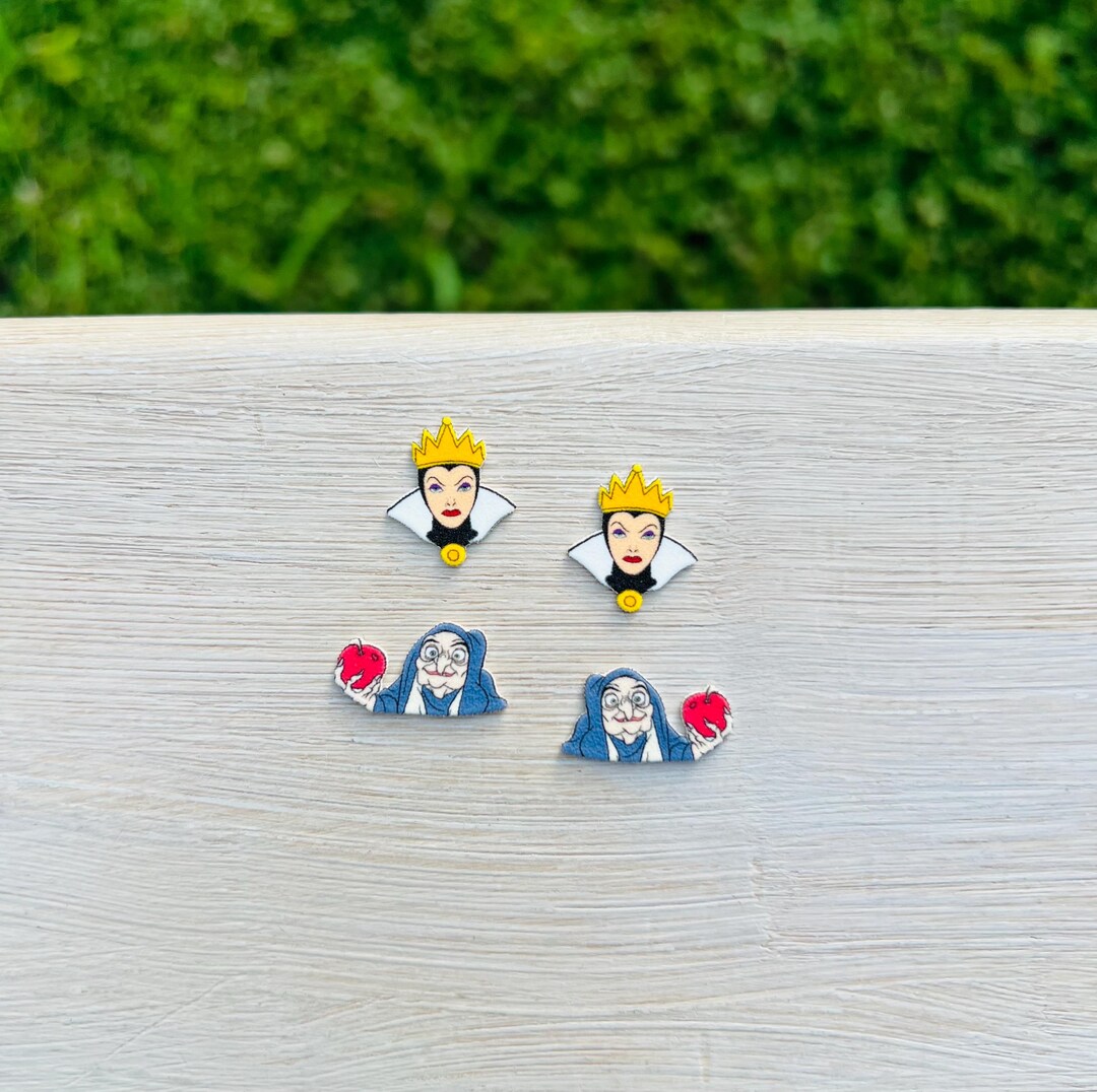 Evil Queen Earrings/snow White & Dwarf Earrings/disney Princess ...